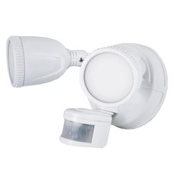 Patriot Lighting® White LED Dual Head Motion Sensor Outdoor Security ...