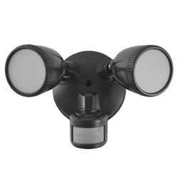 Patriot Lighting® Black LED Dual Head Motion Sensor Outdoor Security ...