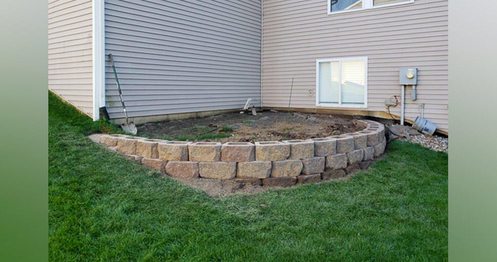 Fire Pit Patio & Retaining Wall - Project by David at Menards®