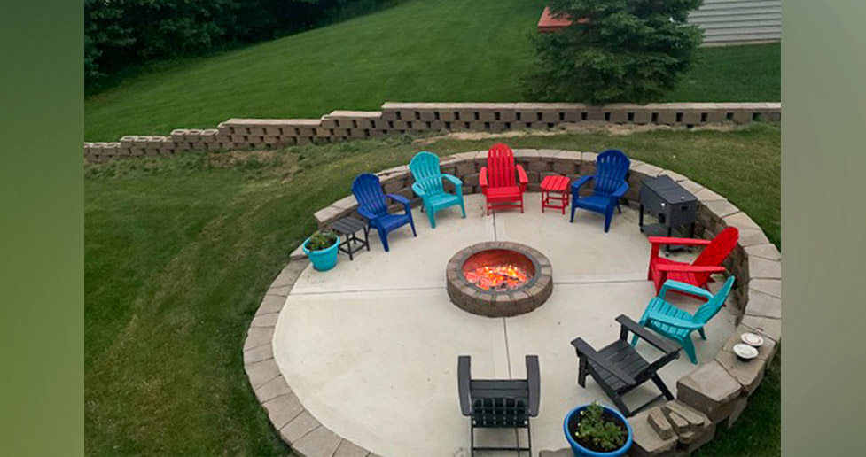 Fire Pit Patio & Retaining Wall - Project by David at Menards®