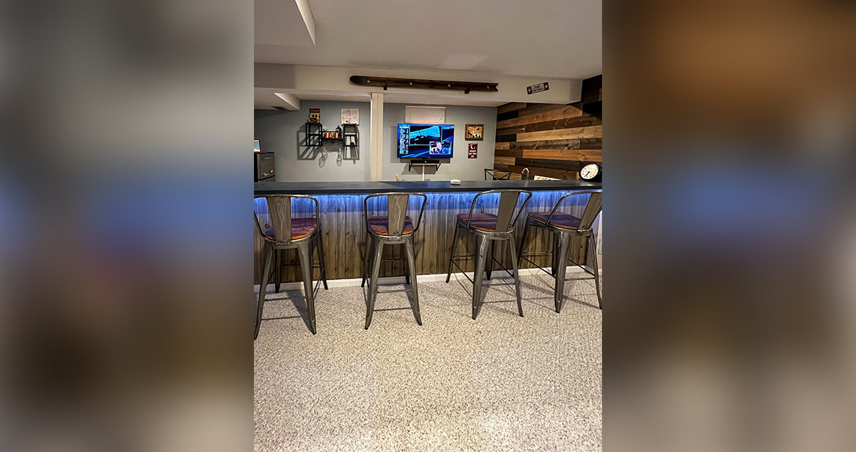 Basement Bar Finish - Project by Ian at Menards®