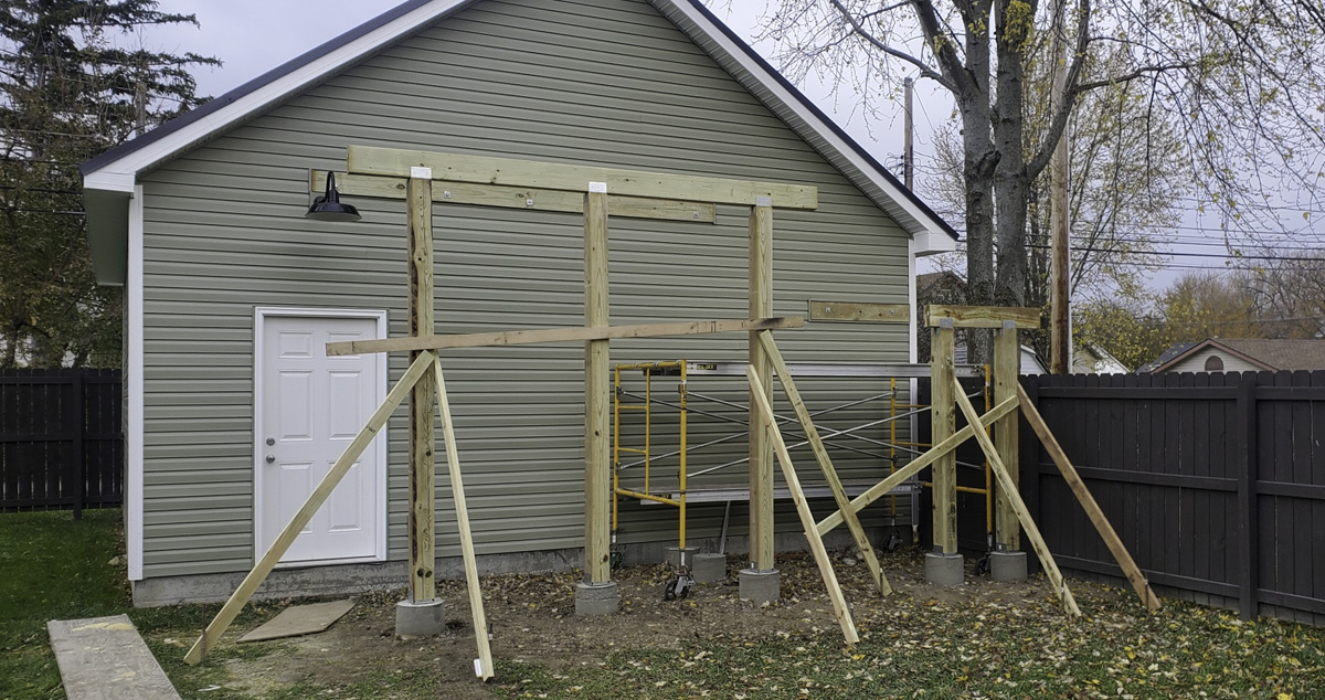Elevated Deck With Underneath Garage Ultimate Ground Level Deck Build