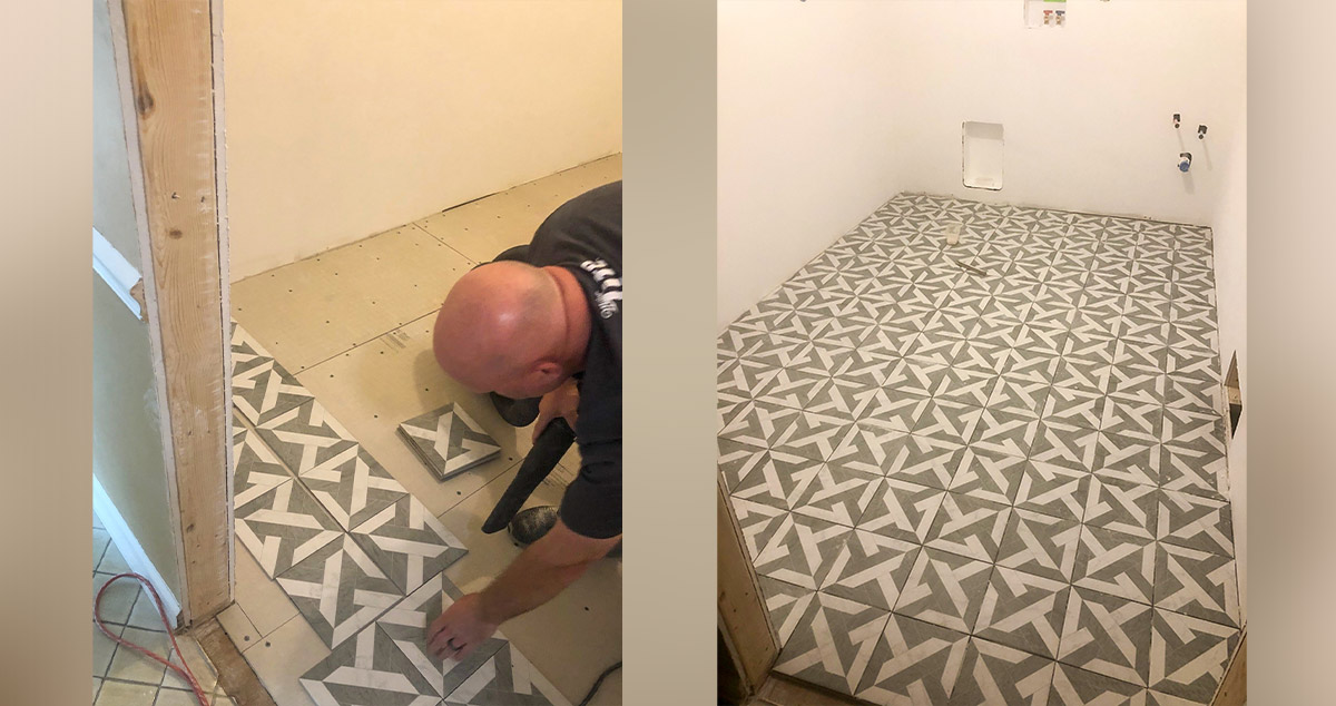 Laundry Room with Patterned Tile - Project by Scott at Menards®