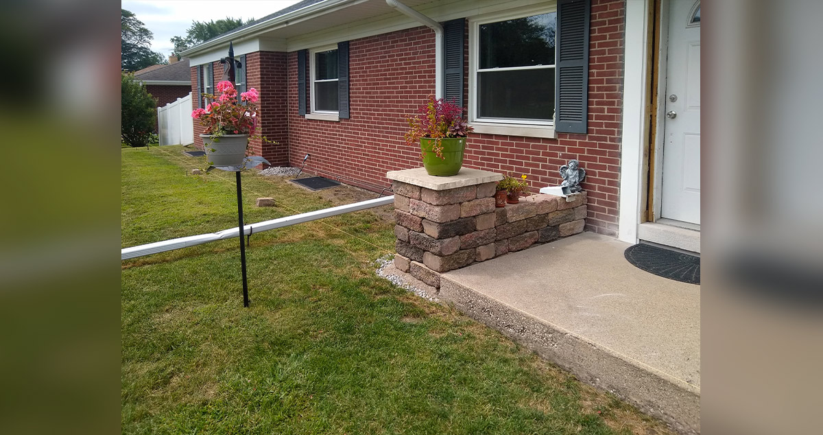 Front Stoop Seat Wall - Project by Justin at Menards®