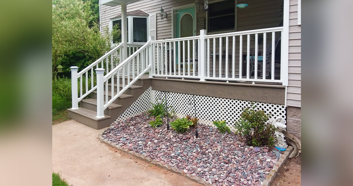 Gray Composite Front Deck - Project by Carolyn at Menards®