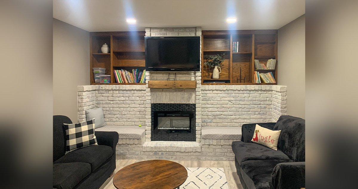 Basement Living Room Remodel - Project by Jodi at Menards®