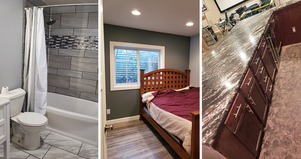 Basement with Bar Addition - Project by Melanie at Menards®