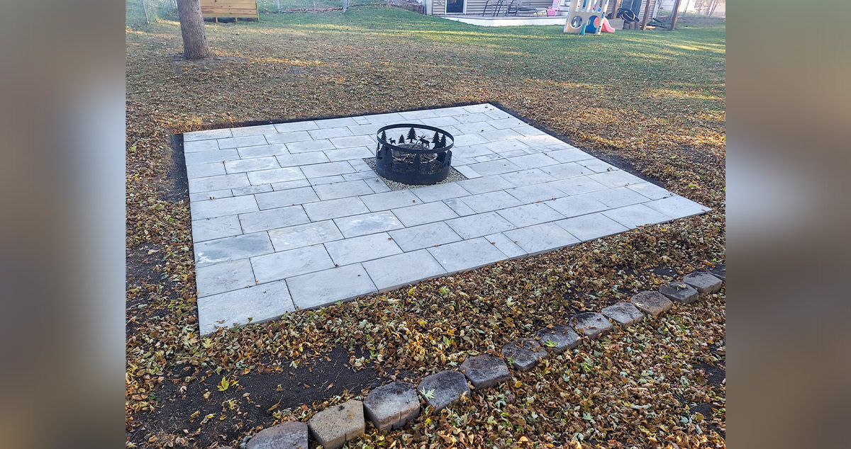 No More Eyesore Fire Pit Patio - Project by Jacob at Menards®