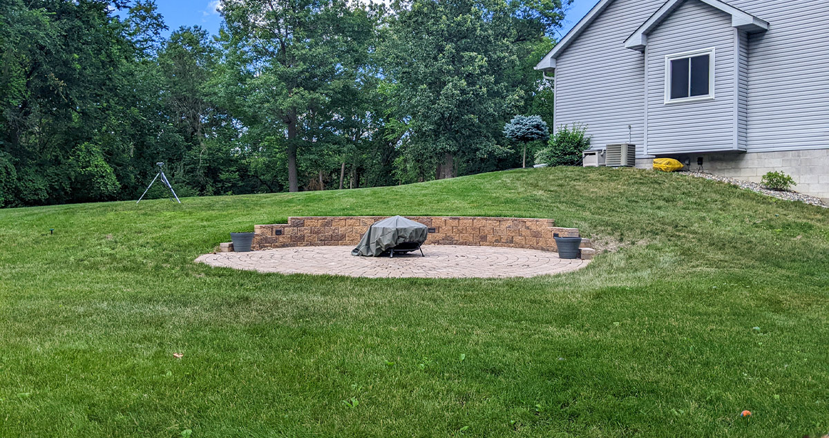 Hillside Fire Pit Patio - Project by Theodore at Menards®