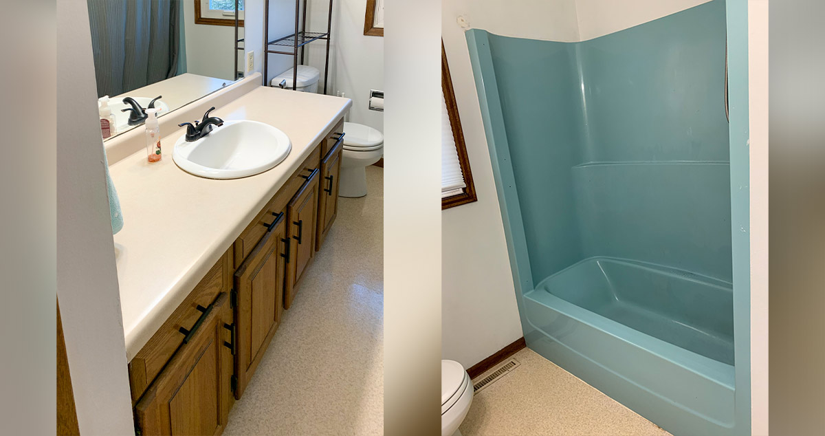 Goodbye 70s Bathroom - Project by Breana at Menards®
