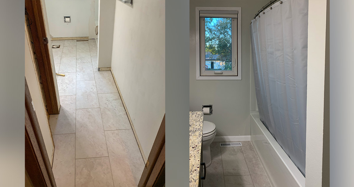 Goodbye 70s Bathroom - Project by Breana at Menards®