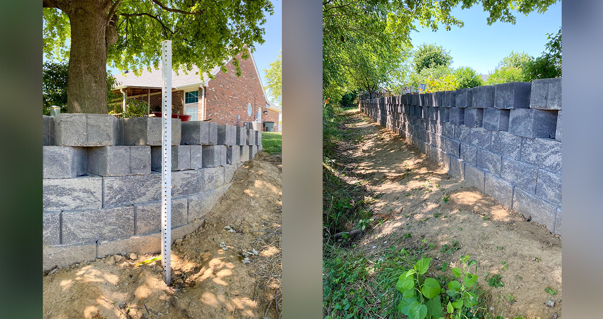 Ditch Retaining Wall - Project by Michael & Jackie at Menards®