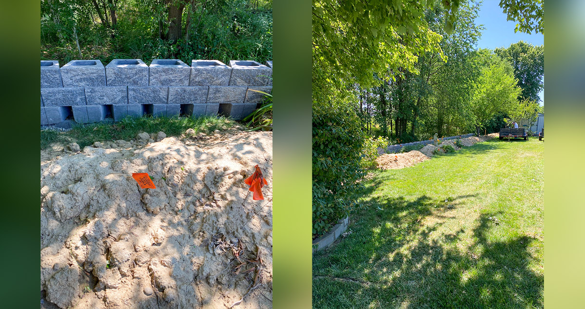 Ditch Retaining Wall - Project by Michael & Jackie at Menards®