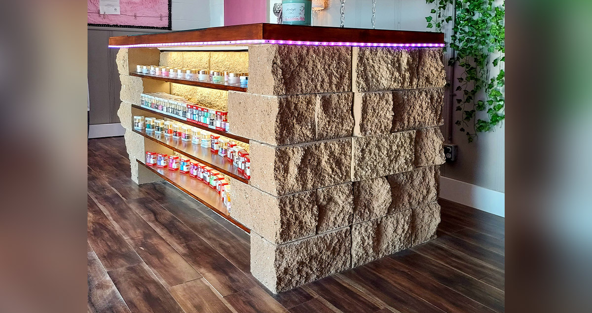 Split Concrete Block Sales Desk - Project by Don at Menards®
