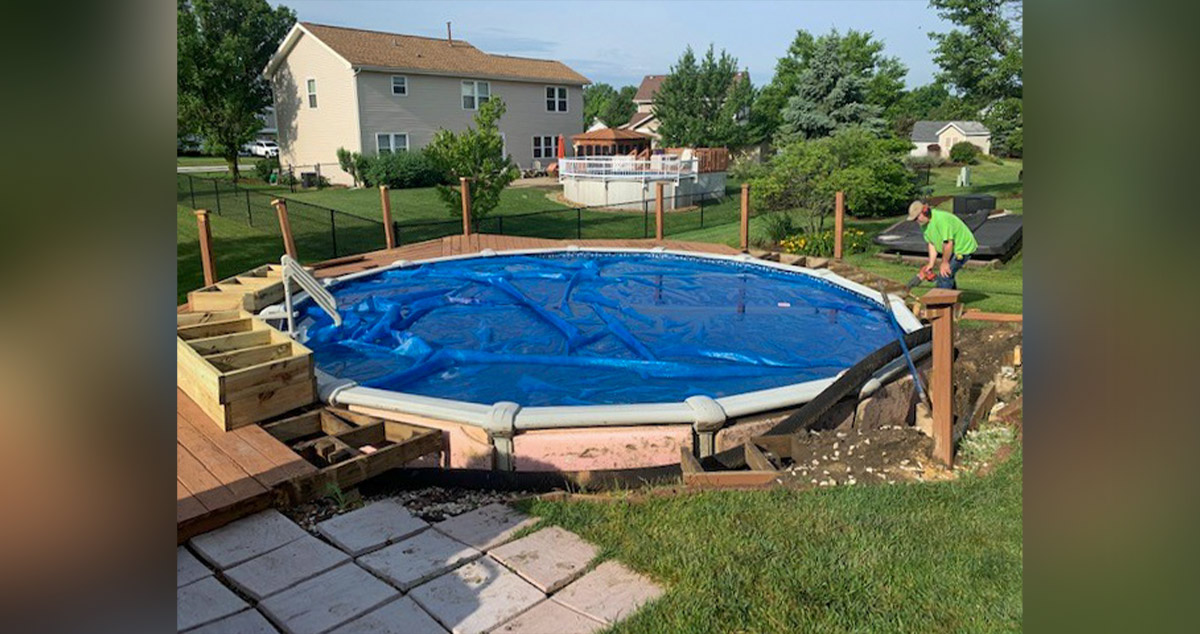 Safer Pool Deck - Project by Mandy at Menards®