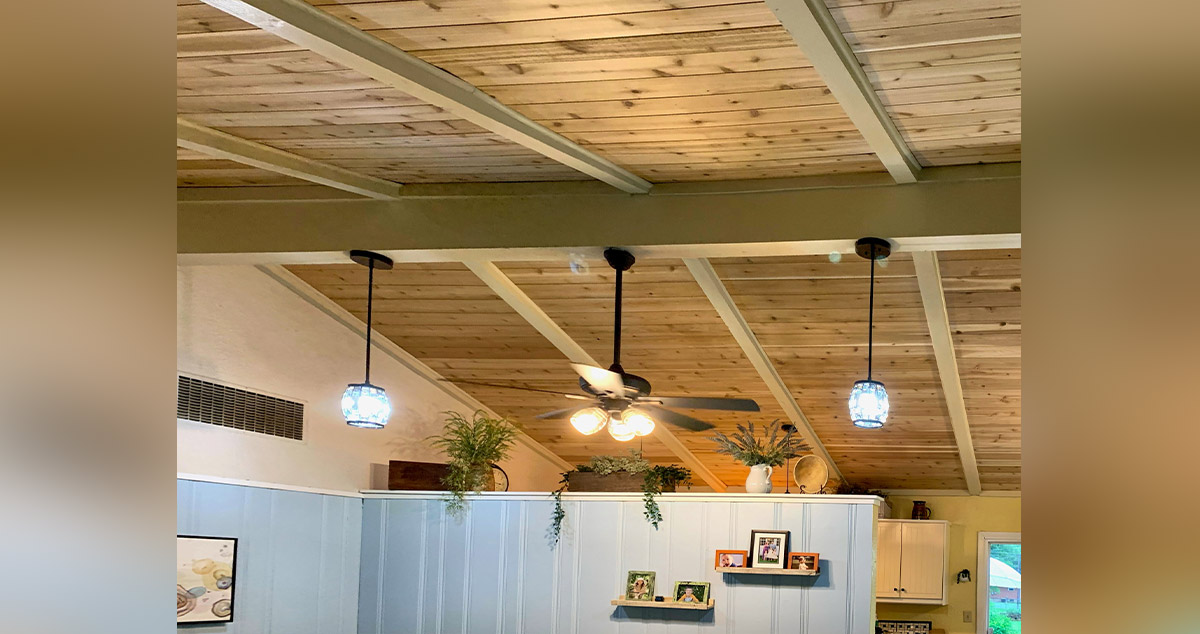 Cedar Cathedral Ceiling - Project by Joann at Menards®
