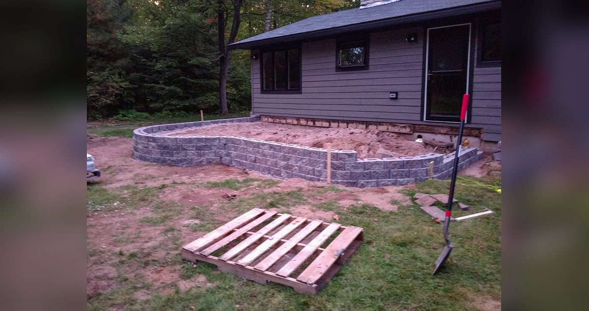 Raised Block Patio - Project by Matthew at Menards®