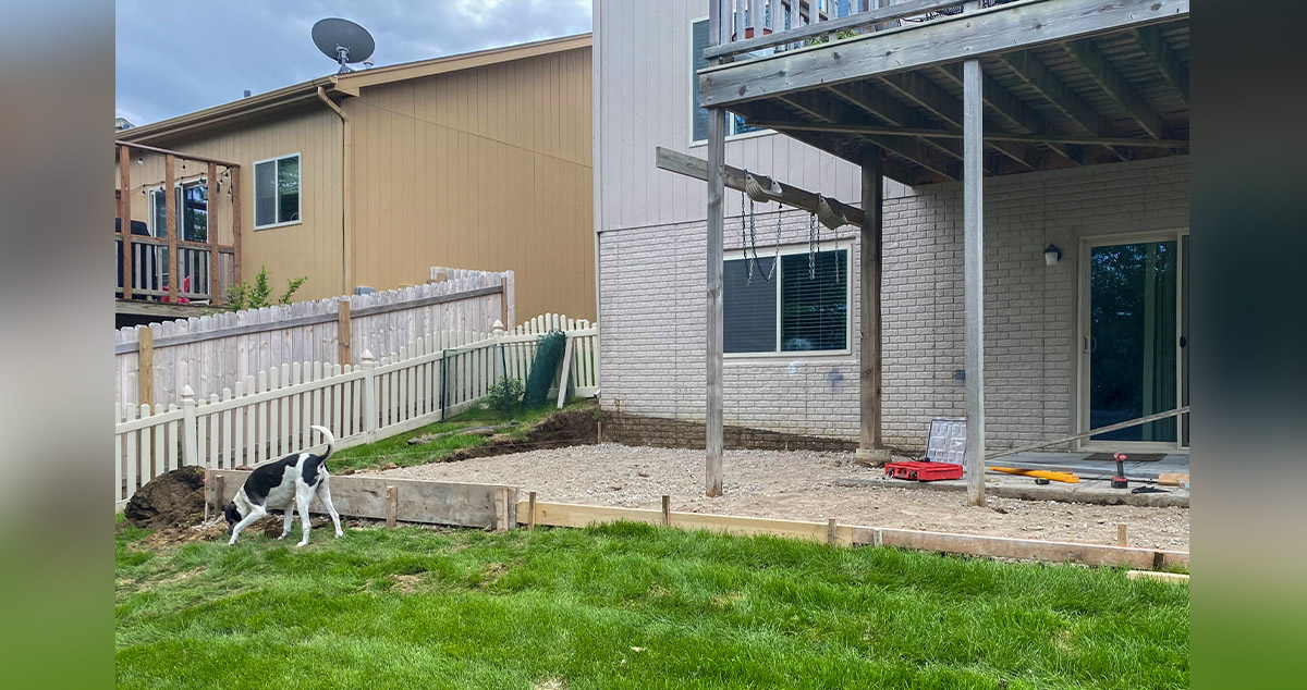 Backyard Patio with Sitting Wall - Project by Bill at Menards®