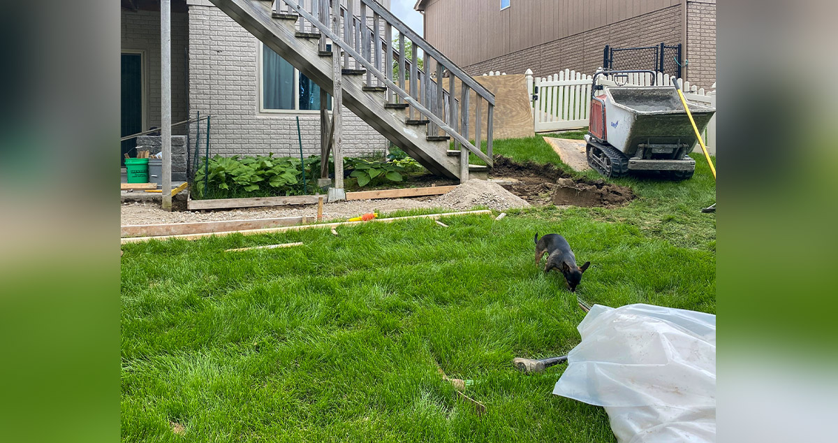 Backyard Patio with Sitting Wall - Project by Bill at Menards®