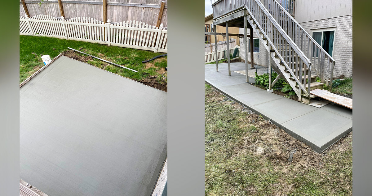 Backyard Patio with Sitting Wall - Project by Bill at Menards®