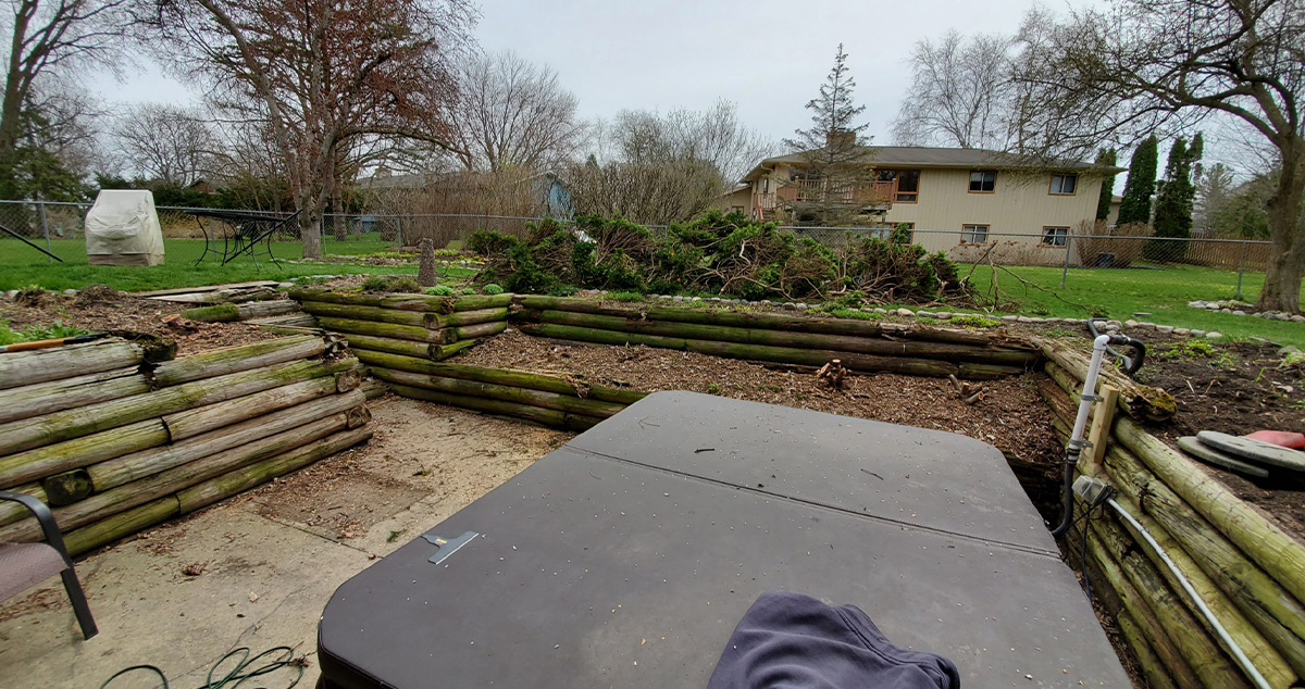 Patio Retaining Walls & Pavers - Project by Raymond at Menards®