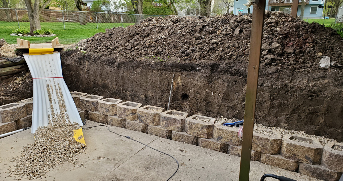 Patio Retaining Walls & Pavers - Project by Raymond at Menards®