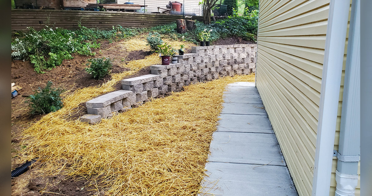 Retaining Wall with Perennial Garden - Project by Doug at Menards®