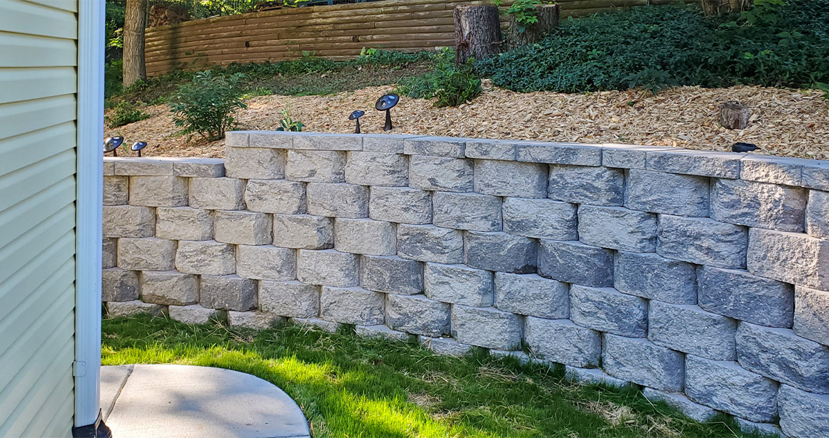 Retaining Wall with Perennial Garden - Project by Doug at Menards®