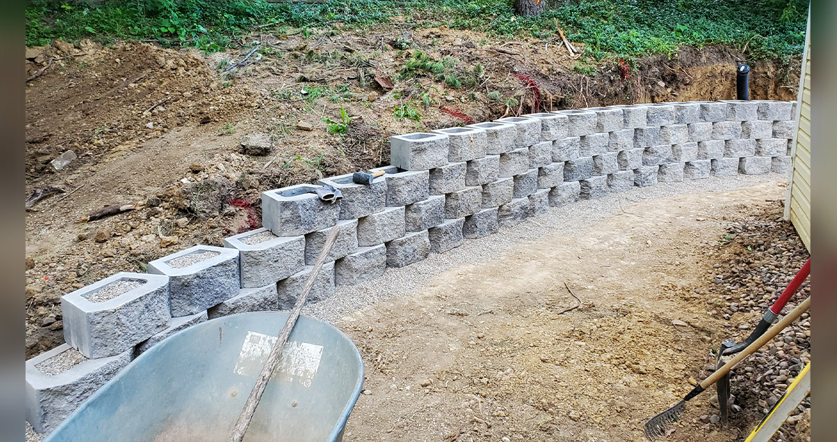Retaining Wall with Perennial Garden - Project by Doug at Menards®