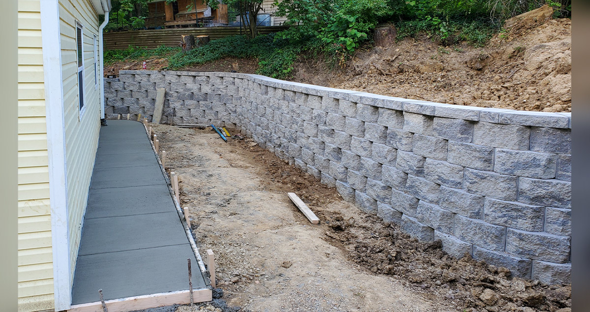 Retaining Wall with Perennial Garden - Project by Doug at Menards®