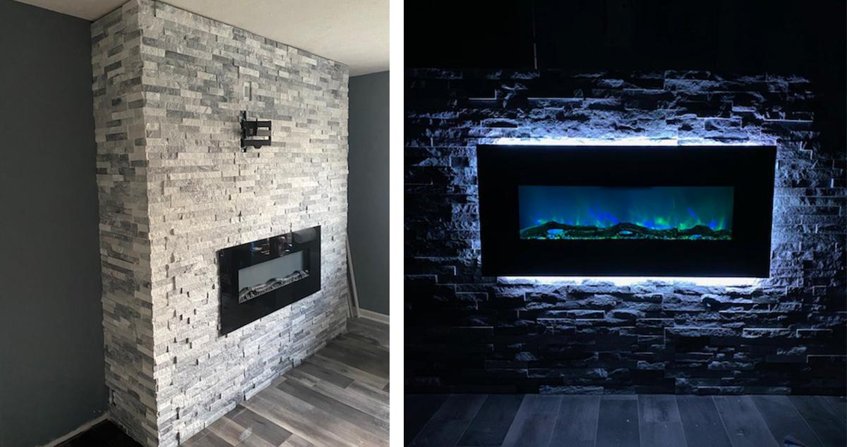 Modern Living Room Fireplace - Project by Aaron at Menards®