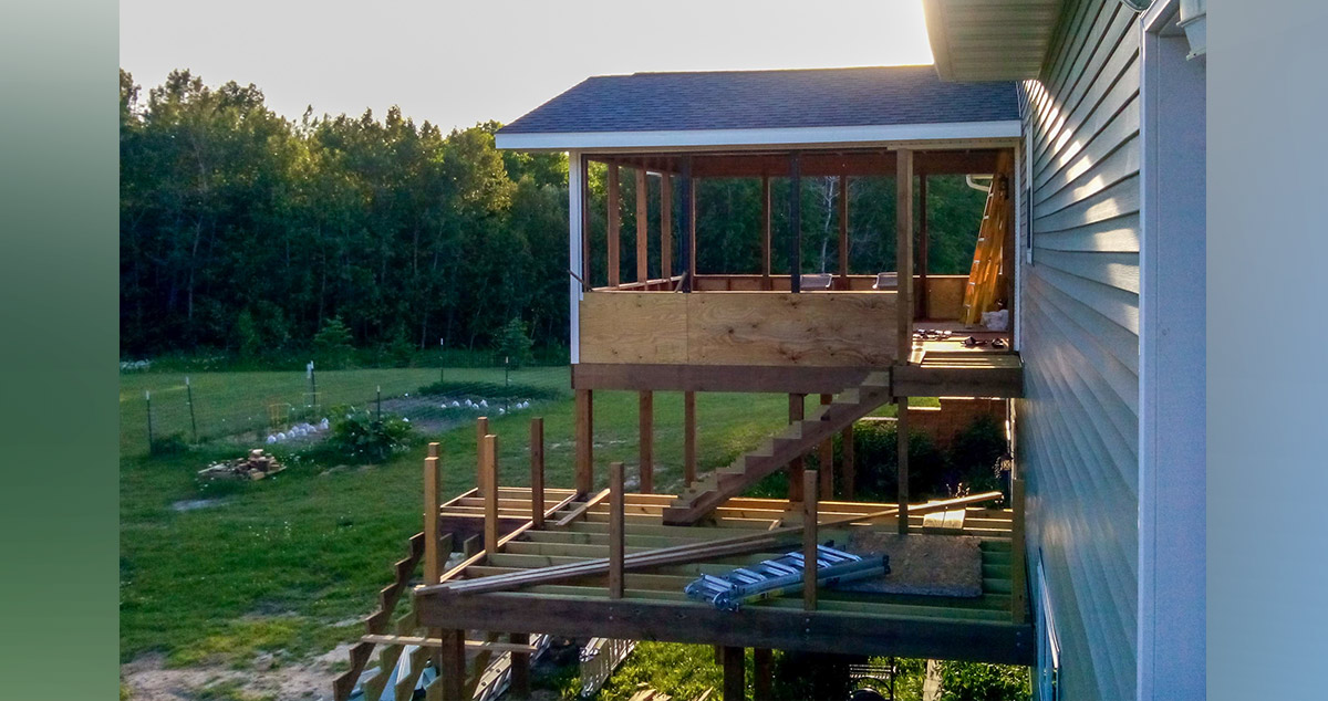 Multilevel Screen Porch & Deck - Project by Eric at Menards®