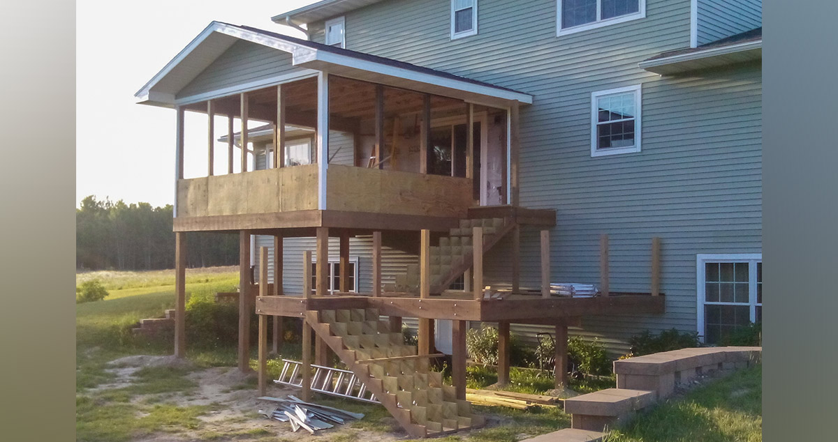 Multilevel Screen Porch & Deck - Project by Eric at Menards®