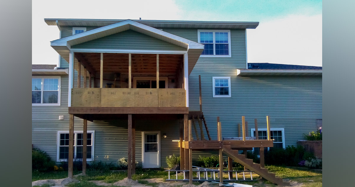 Multilevel Screen Porch & Deck - Project by Eric at Menards®