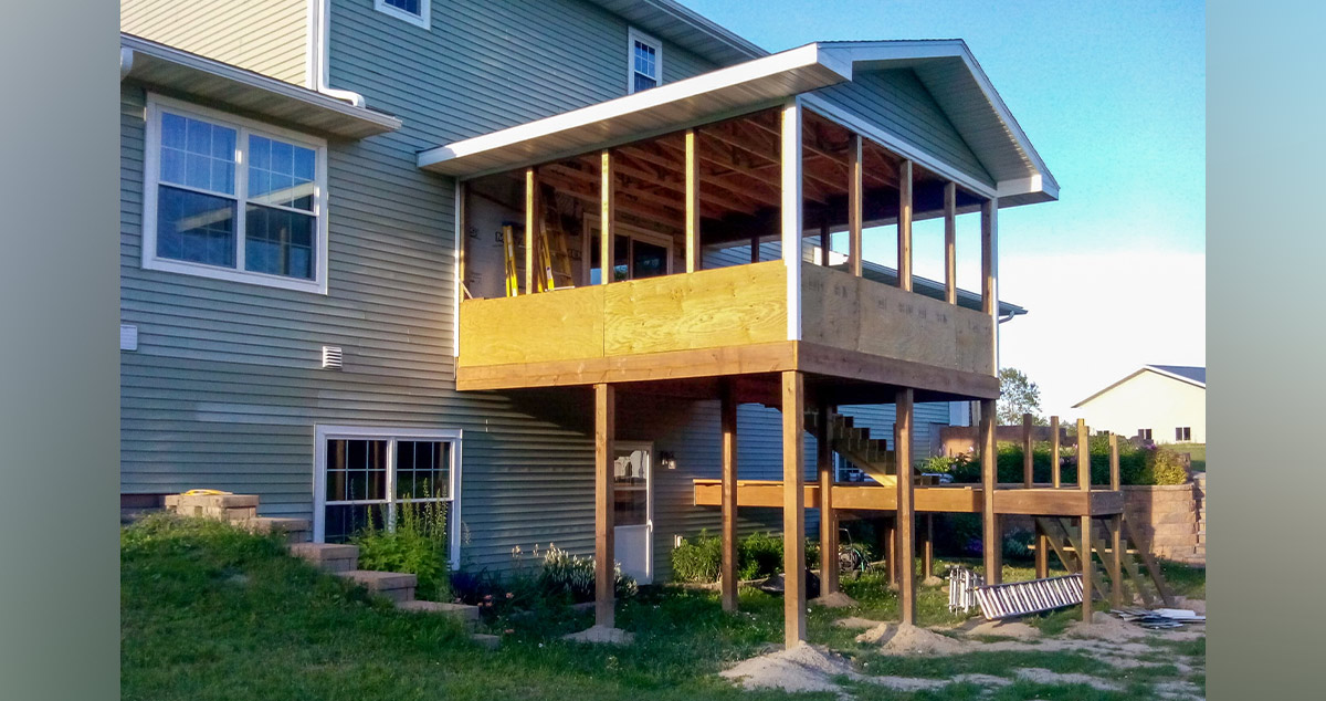 Multilevel Screen Porch & Deck - Project by Eric at Menards®