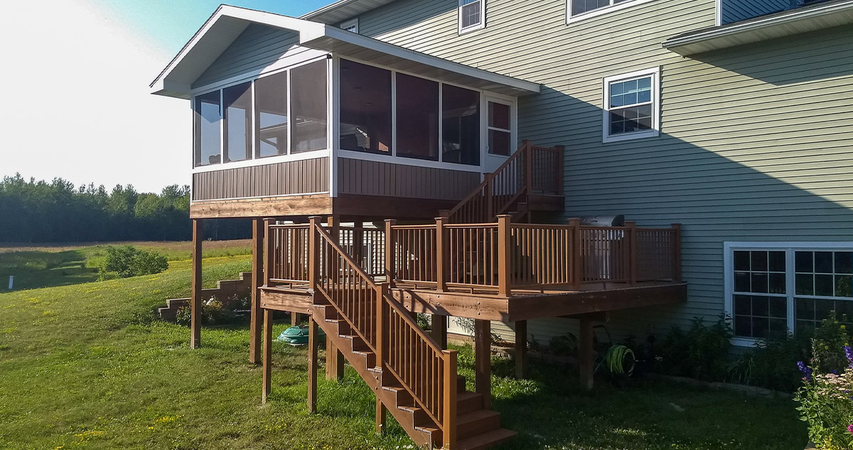 Multilevel Screen Porch & Deck - Project by Eric at Menards®