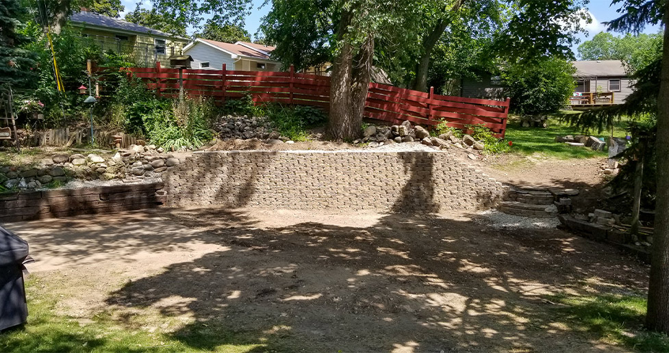 Backyard Excavation & Retaining Wall - Project by Danny at Menards®