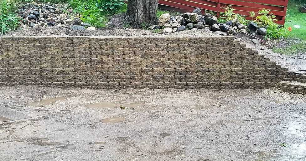 Backyard Excavation & Retaining Wall - Project by Danny at Menards®