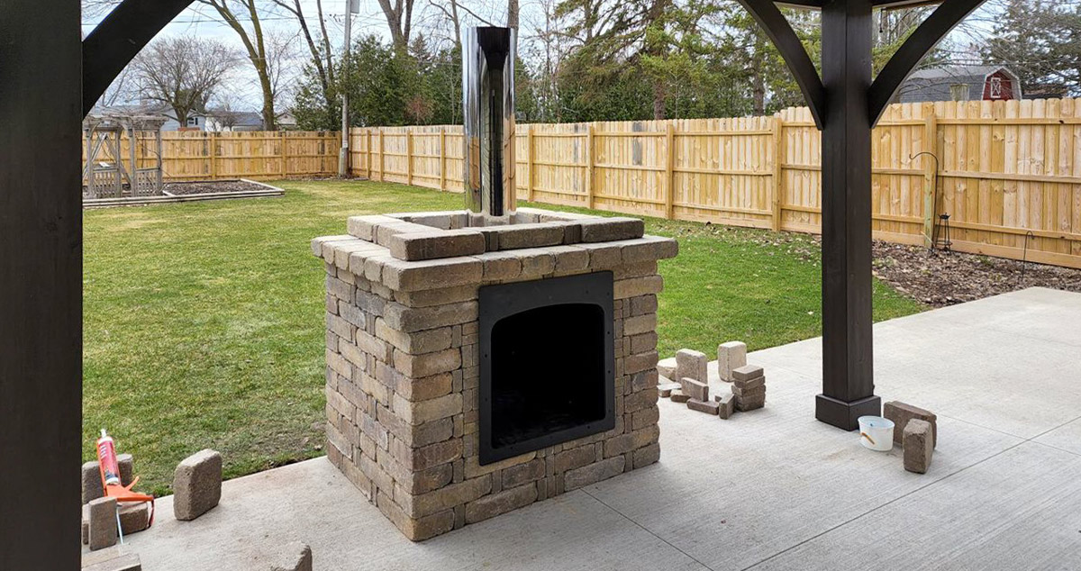 Outdoor Patio Fireplace - Project by Jason at Menards®