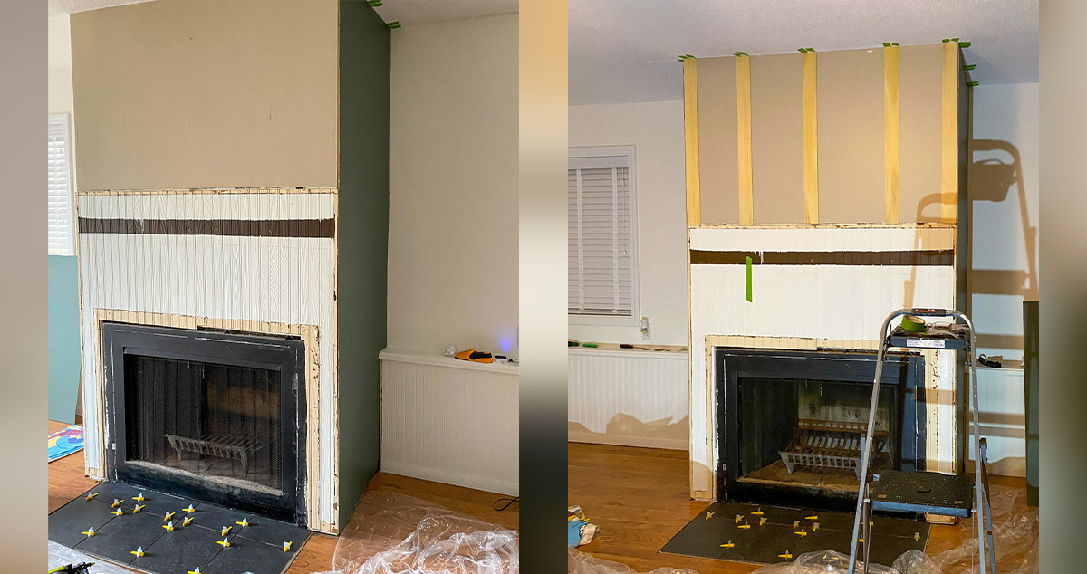 Updated Living Room with Cozy Fireplace - Project by Camille at Menards®