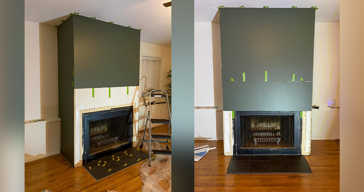 Updated Living Room with Cozy Fireplace - Project by Camille at Menards®