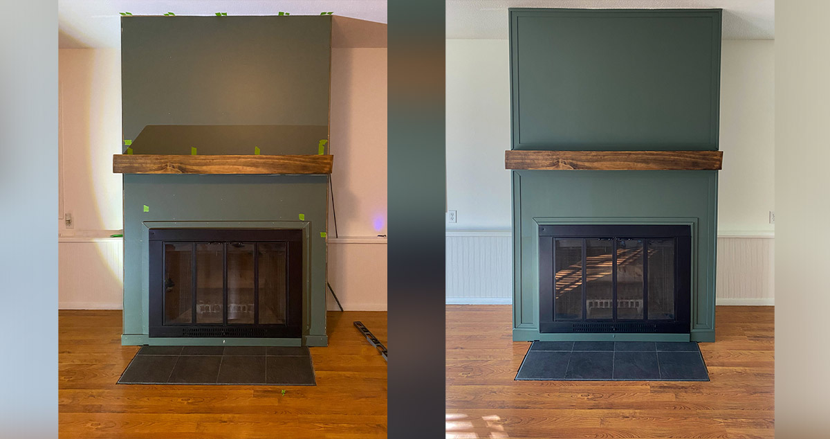 Updated Living Room with Cozy Fireplace - Project by Camille at Menards®