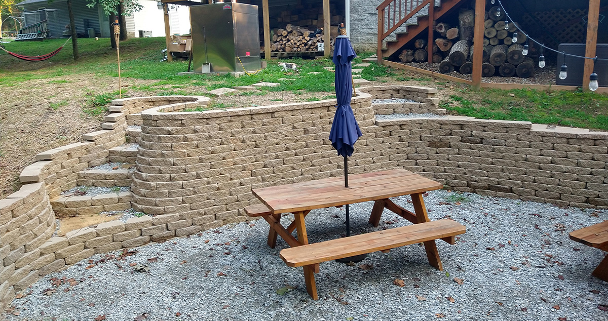Beautiful Backyard Retaining Wall - Project by Jon at Menards®