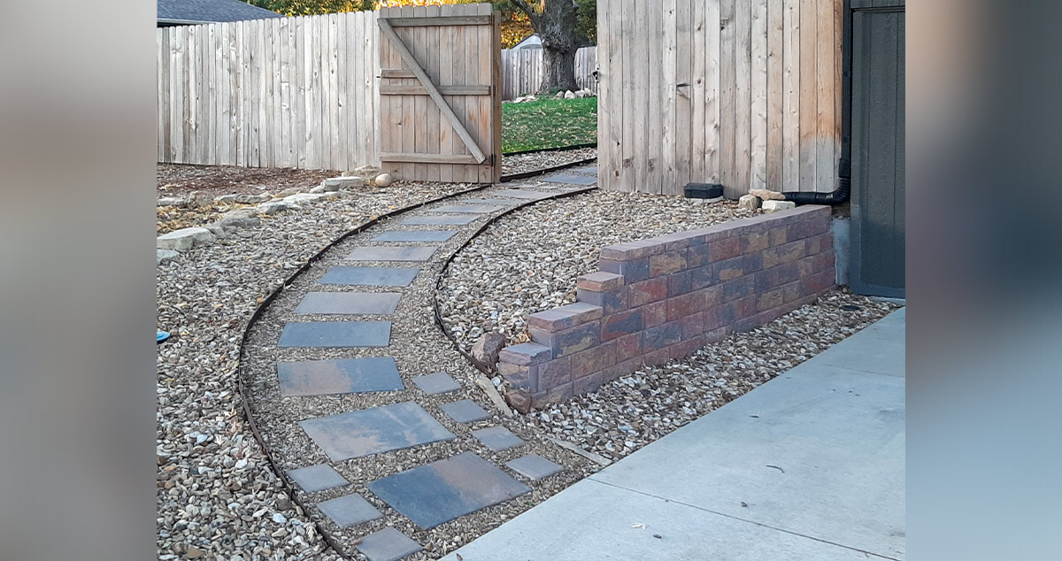 Retaining Wall & Paver Path - Project by John at Menards®