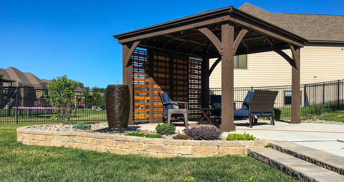 Backyard Gazebo & Retaining Wall - Project by Bob at Menards®