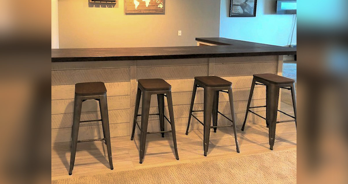 Modern Basement Bar - Project by Bryan at Menards®