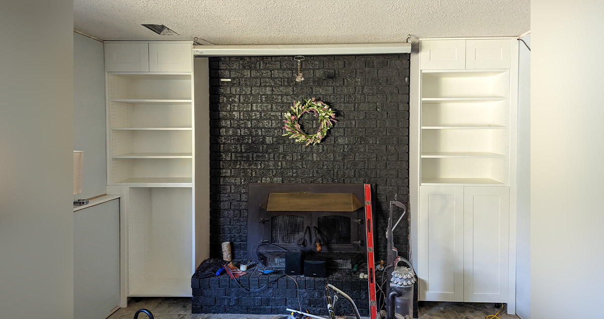 Family Room Makeover with Faux Built-Ins - Project by Edward at Menards®