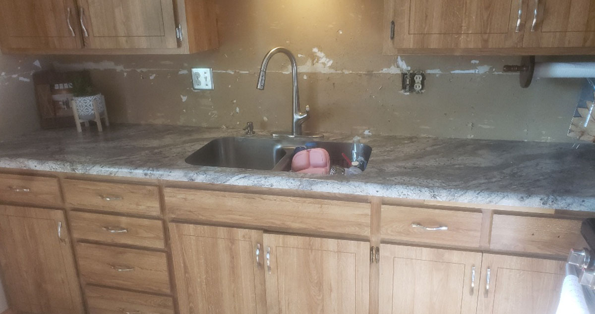 New Backsplash & Countertop - Project by Carley at Menards®