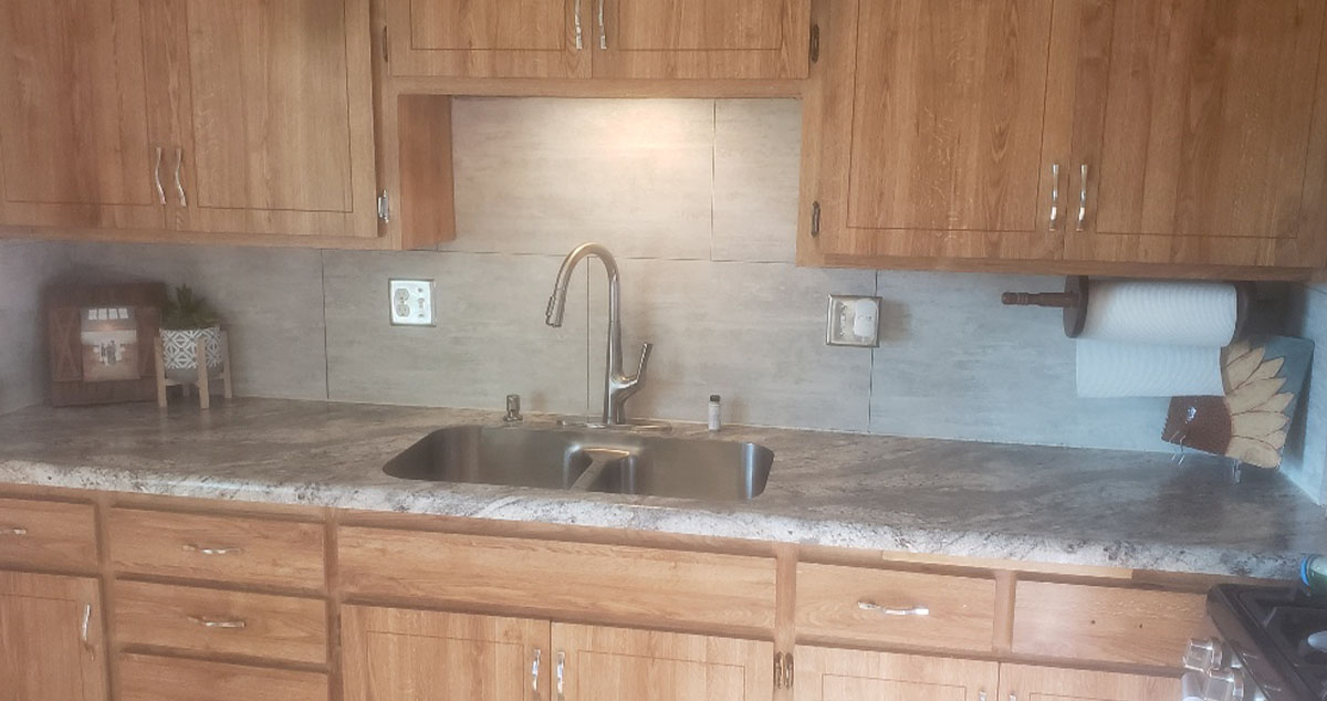 New Backsplash & Countertop - Project by Carley at Menards®