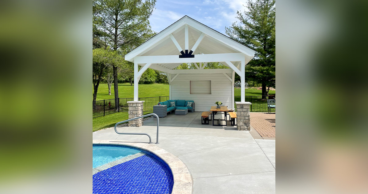Outdoor Pool Pavilion - Project by Megan at Menards®
